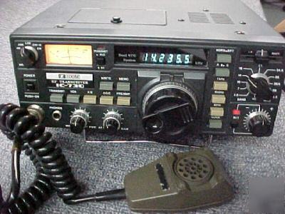 Icom ic-730 transceiver/ hm-7 mic /fl-30 filter/manual